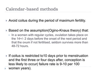 Natural contraceptive methods | PPTX