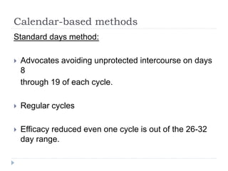 Natural contraceptive methods | PPTX