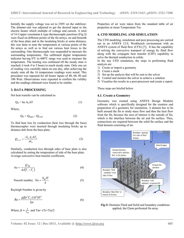 Natural Convection Heat Transfer Flow Visualization Of Perforated Fin Arrays By Cfd Simulation