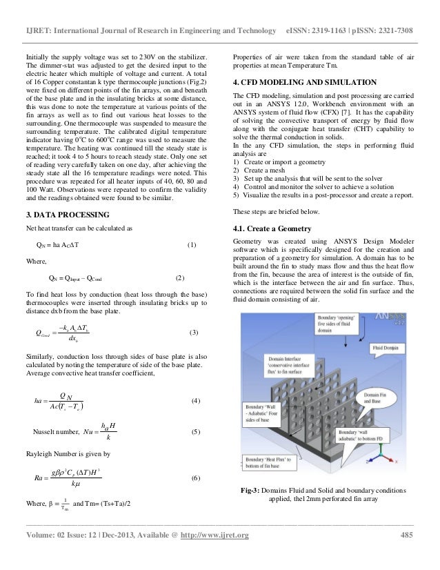 Natural Convection Heat Transfer Flow Visualization Of Perforated Fin