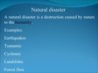 Natural disaster | PPT