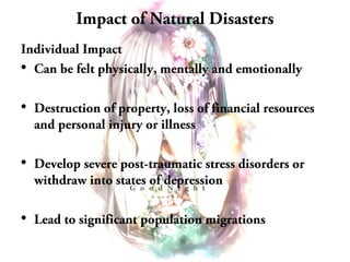 Natural disasters' Impacts & Prevention | PPT