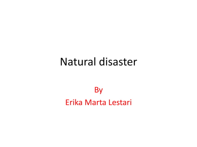 Natural disaster | PPT