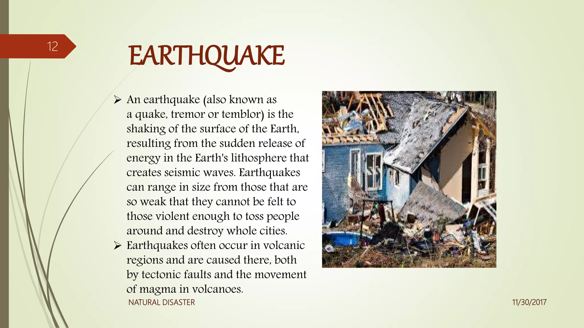 Natural Disaster project . | PPTX