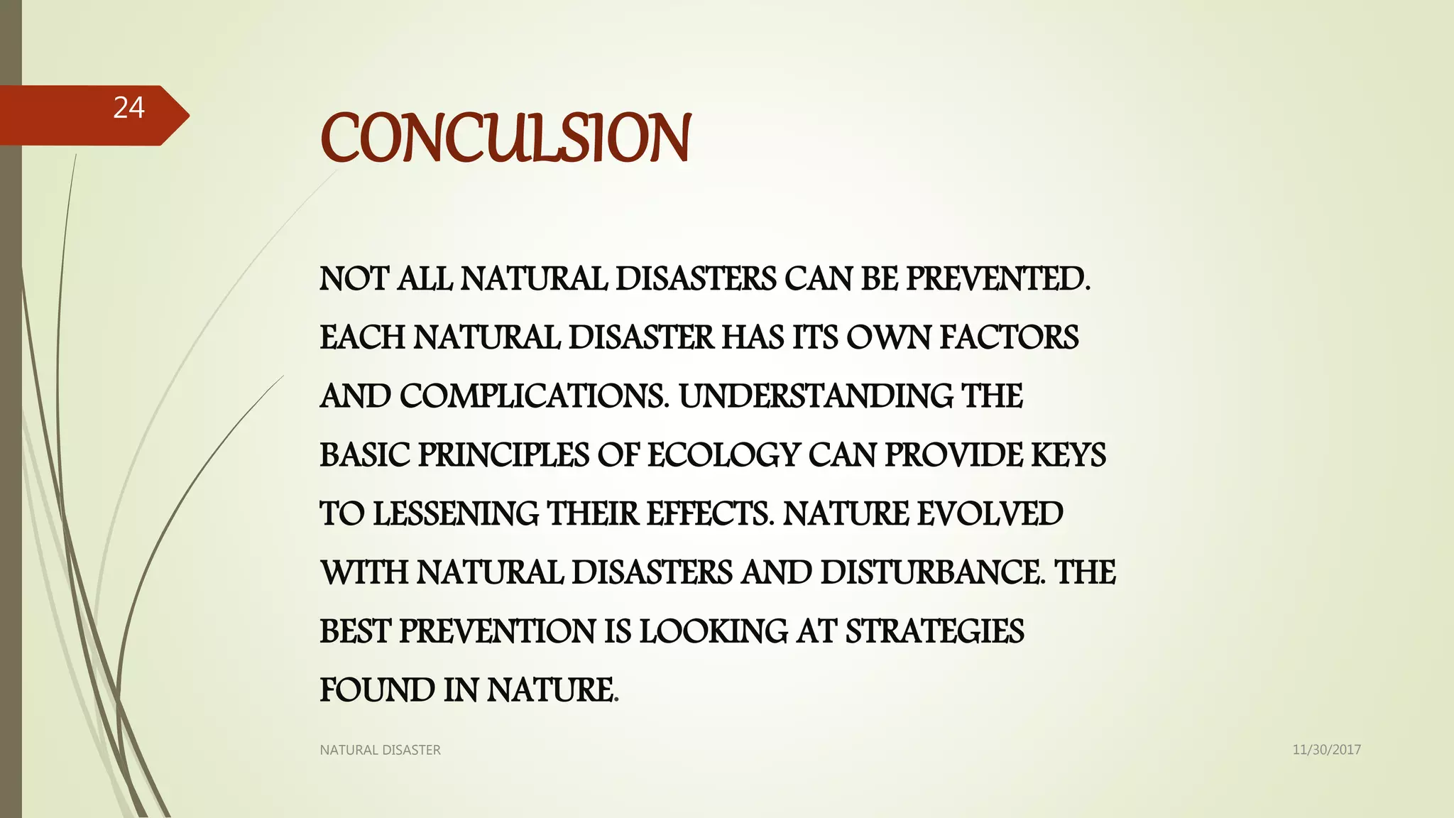 Natural Disaster project . | PPTX