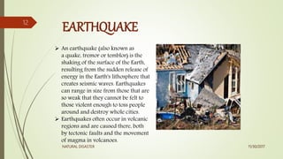 Natural Disaster project . | PPTX