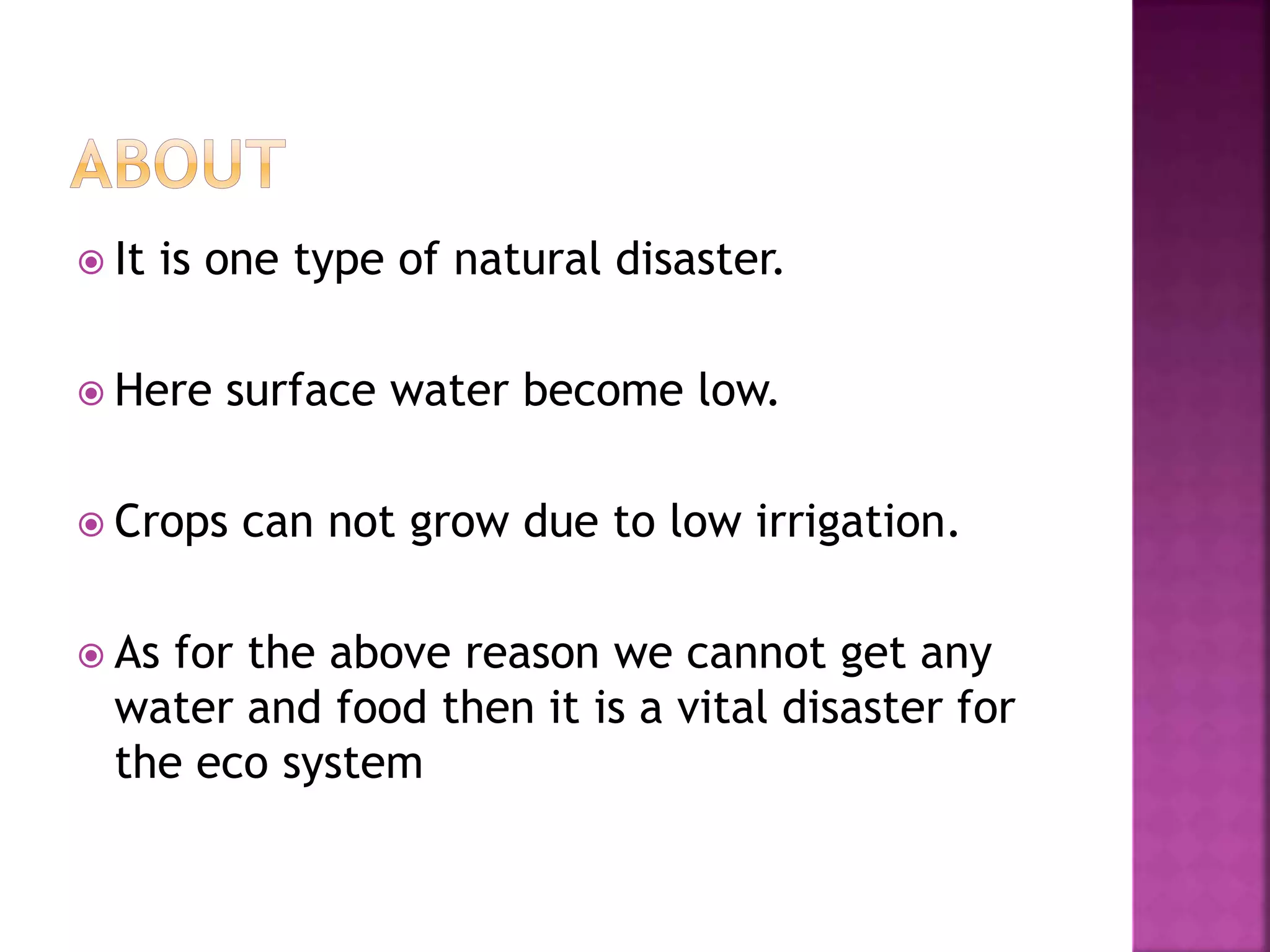 Natural disaster (drought) | PPTX