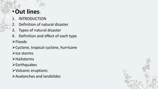 Natural disaster and their management | PPTX