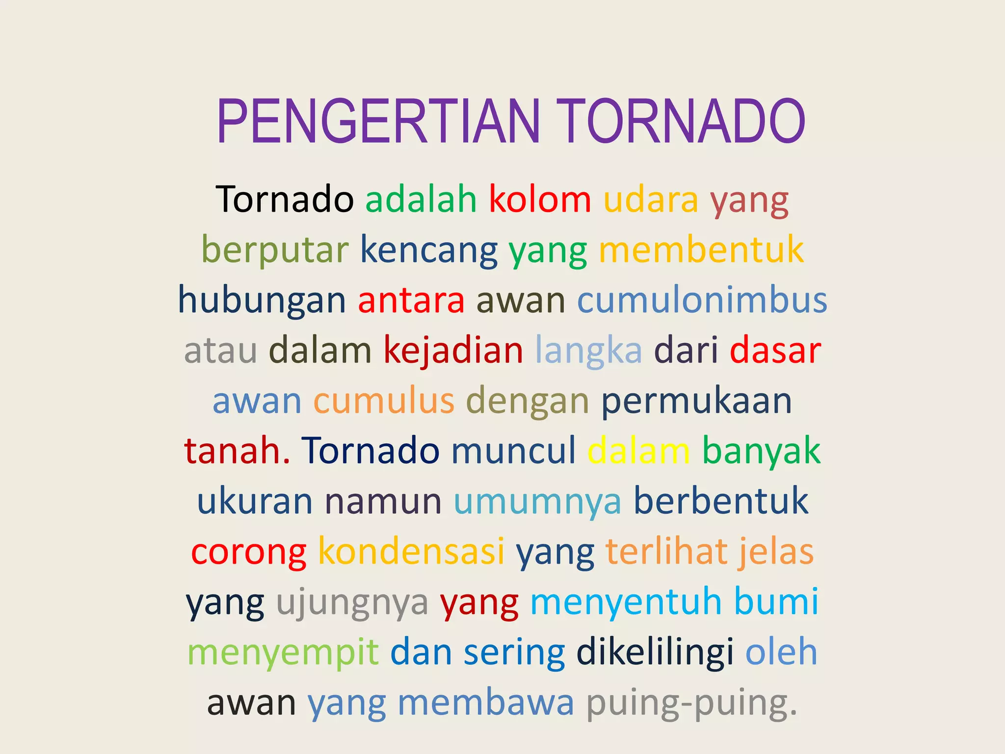 Natural disaster angin tornado | PPTX