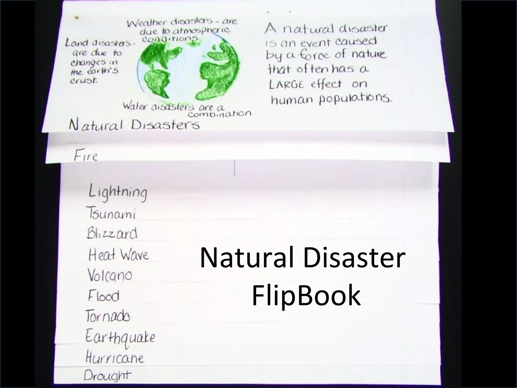 Natural disaster flipbook | PPT