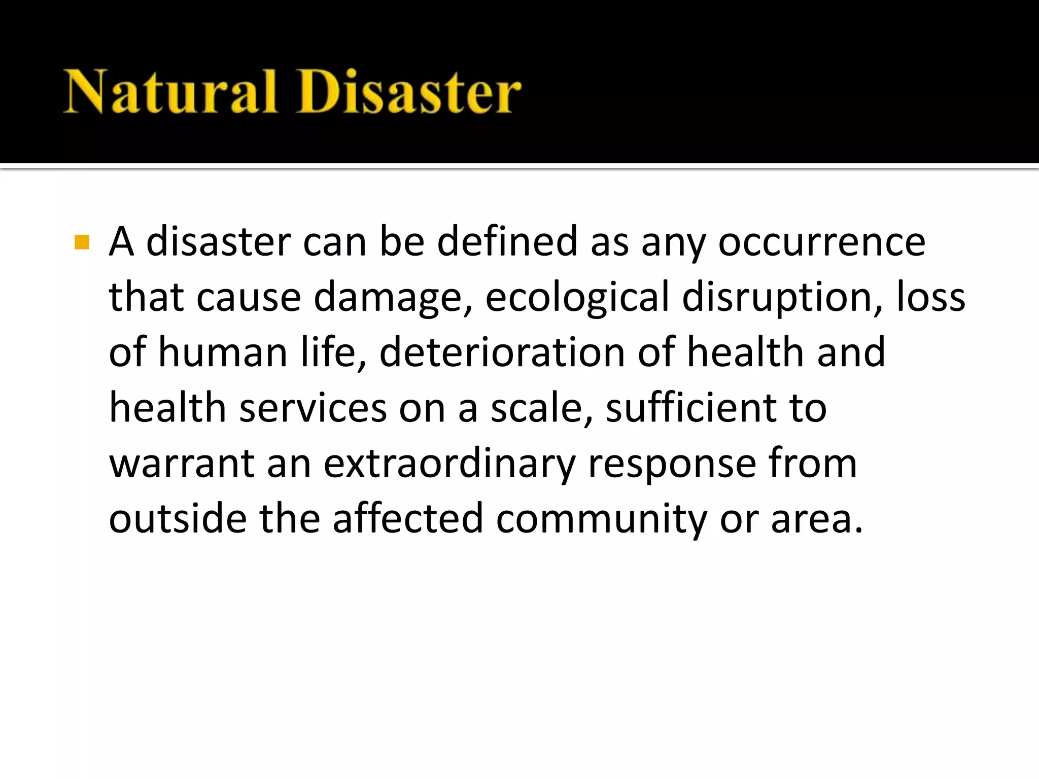 Natural disaster management | PPTX | Disasters