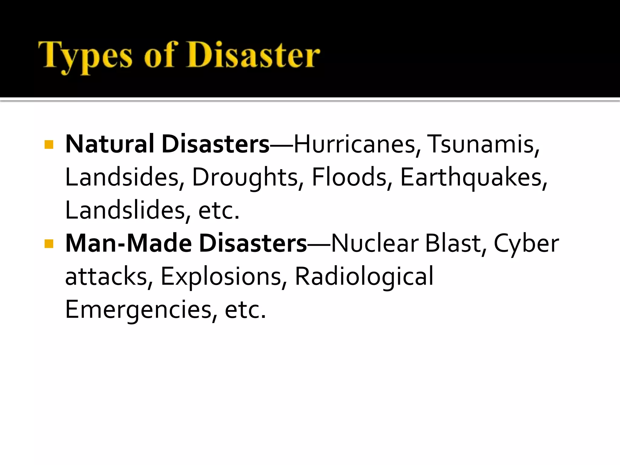 Natural disaster management | PPTX | Disasters