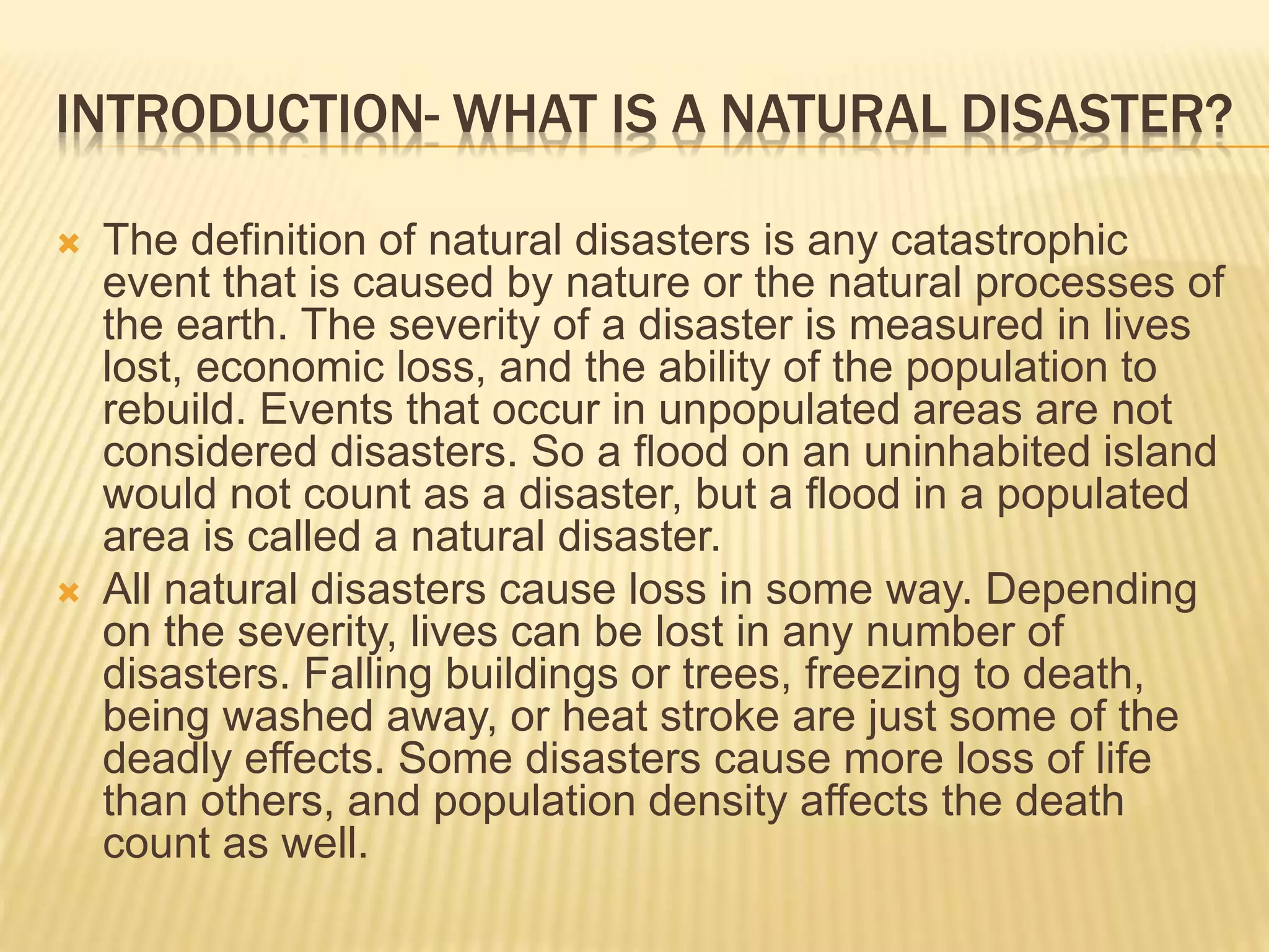 Natural disaster ppt hc | PPTX
