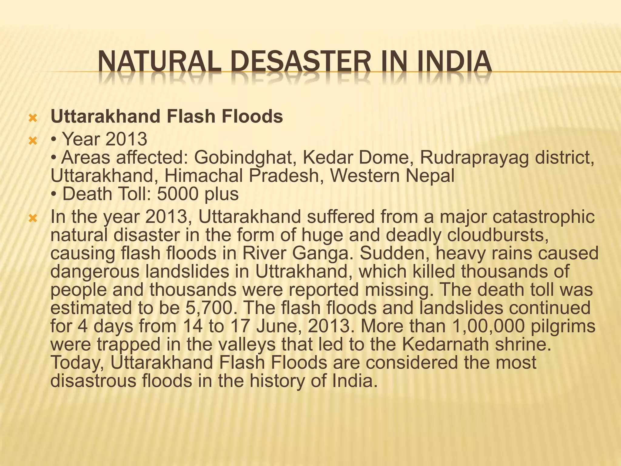 Natural disaster ppt hc | PPTX