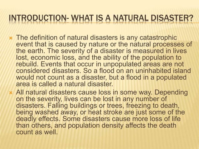 Natural disaster ppt hc | PPT