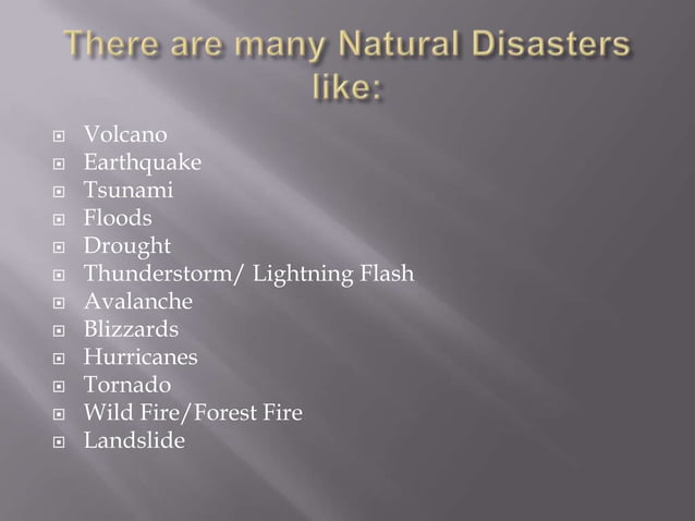 Natural disasters | PPTX | Geography | Science