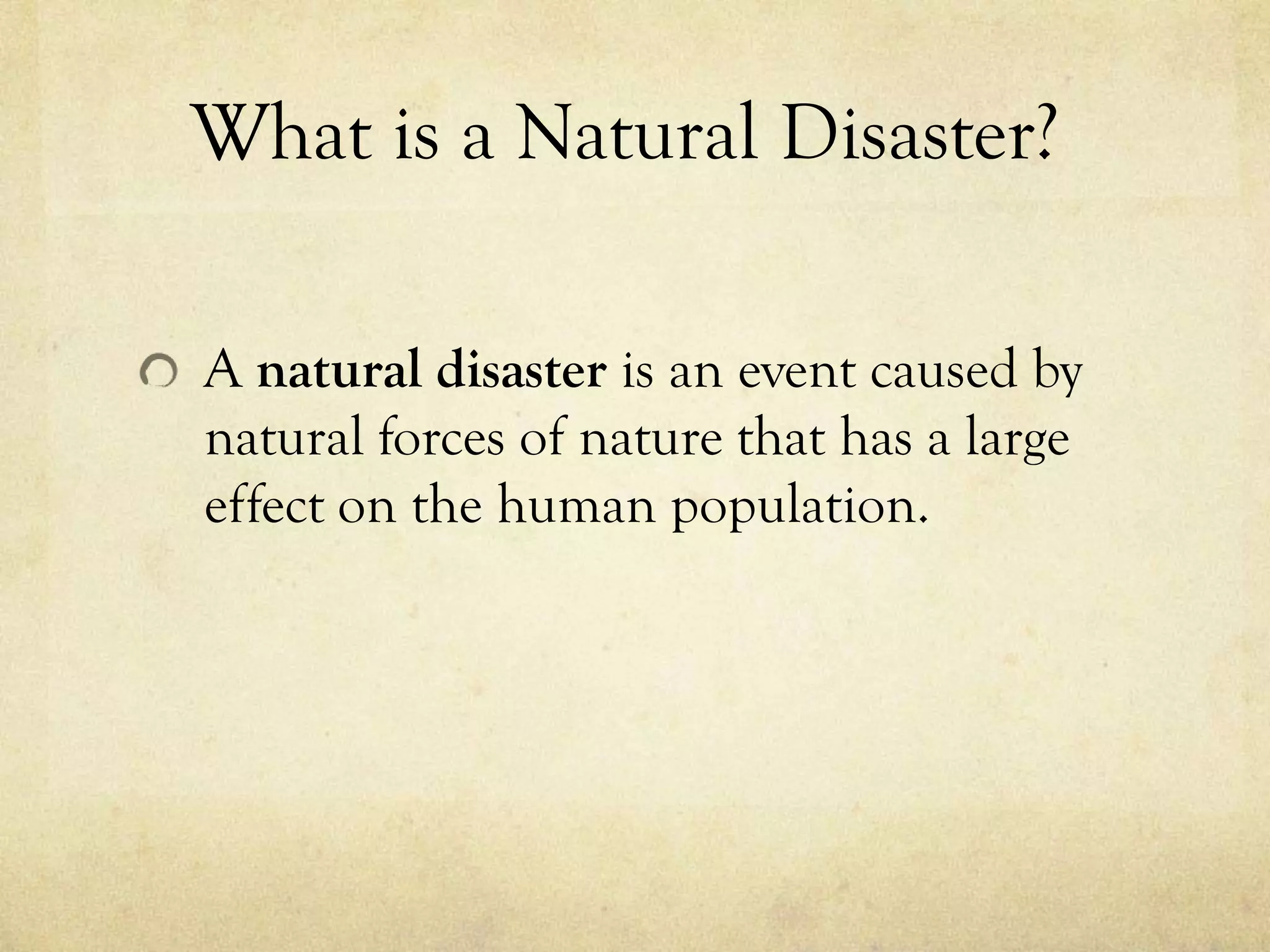 Natural disasters | PPTX