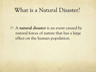 Natural disasters | PPTX