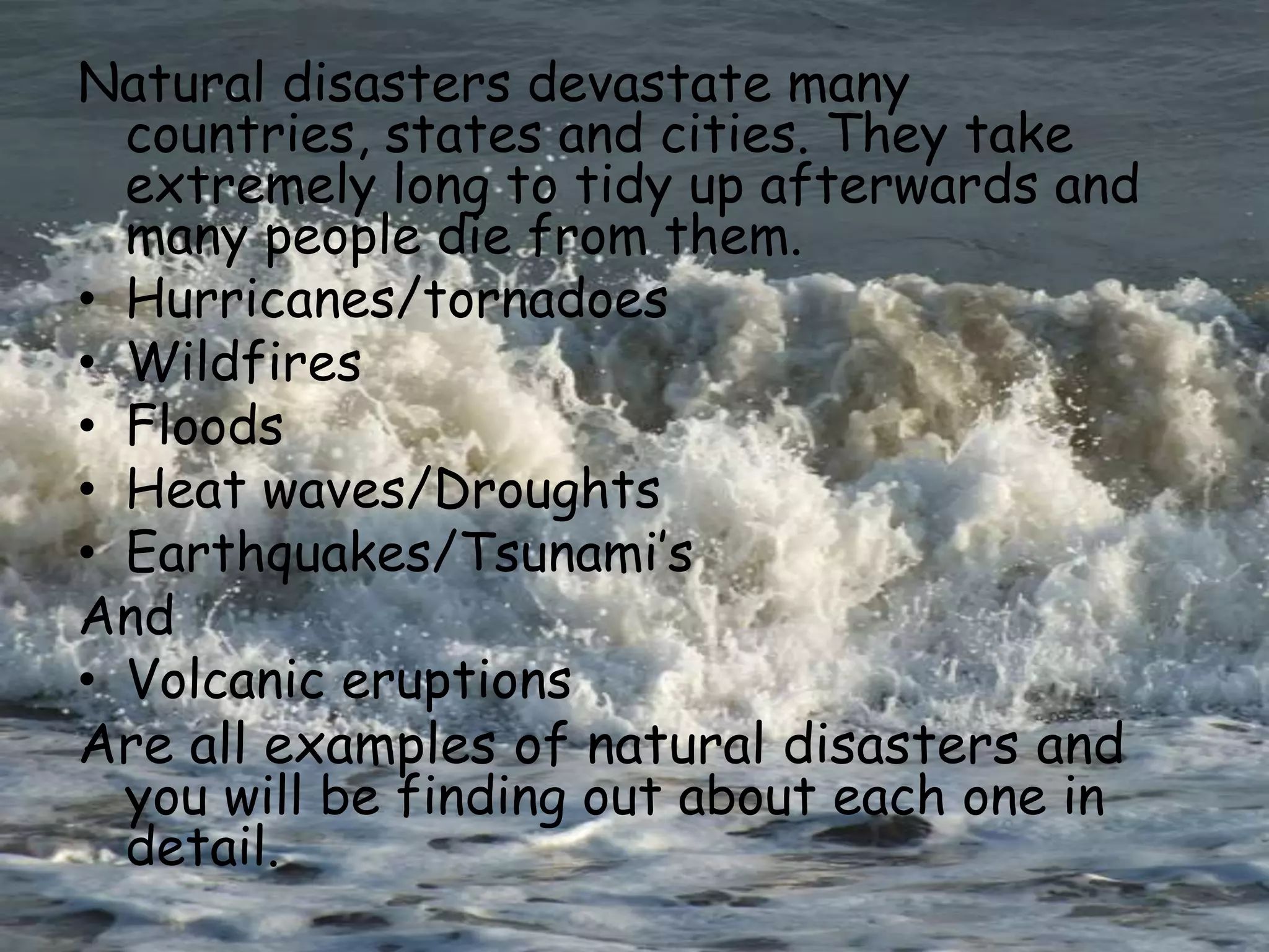 Natural disasters | PPTX