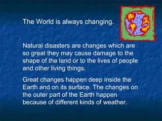 Natural disasters | PPT