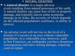 Natural disasters | PPT