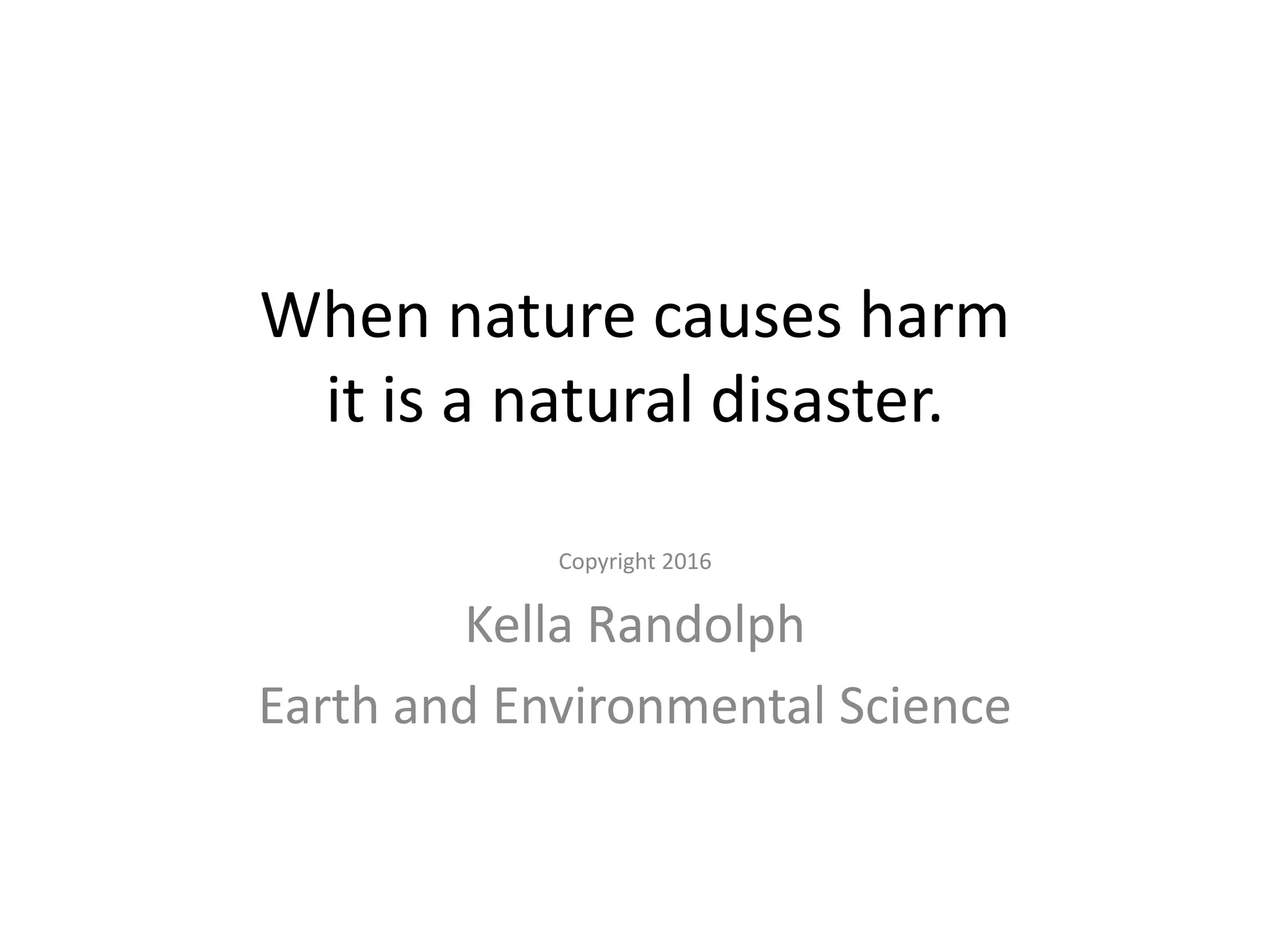 Natural disasters | PPTX