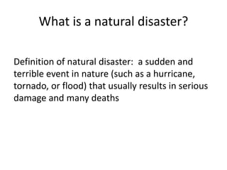 Natural disasters | PPTX