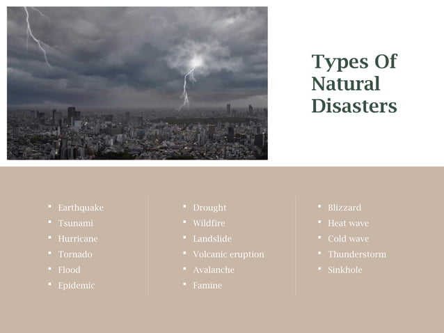 Natural Disasters natural diaster for climate change | PPT