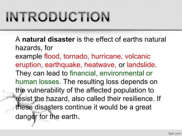 Natural disasters and its managment | PPT | Geology | Science