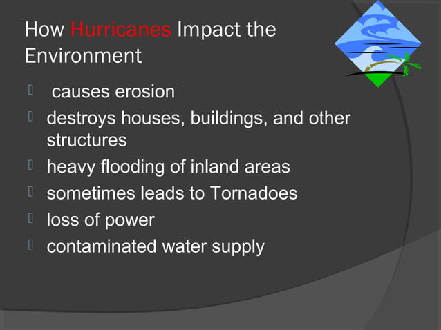 Natural disasters and their impact towards the environment | PPT