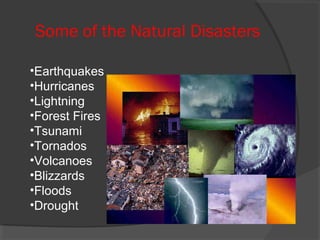 Natural disasters and their impact towards the environment | PPT
