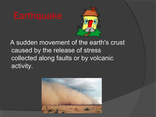 Natural disasters and their impact towards the environment | PPT