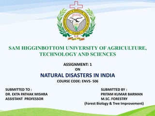 Natural disasters in india | PPTX