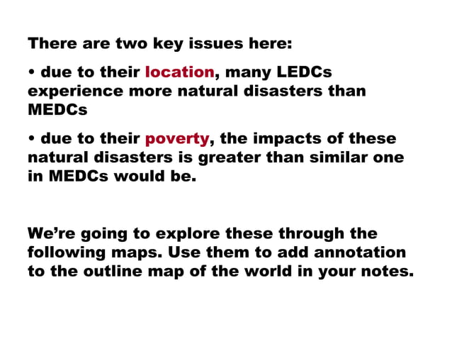 Natural disasters in Developing Countries | PPT
