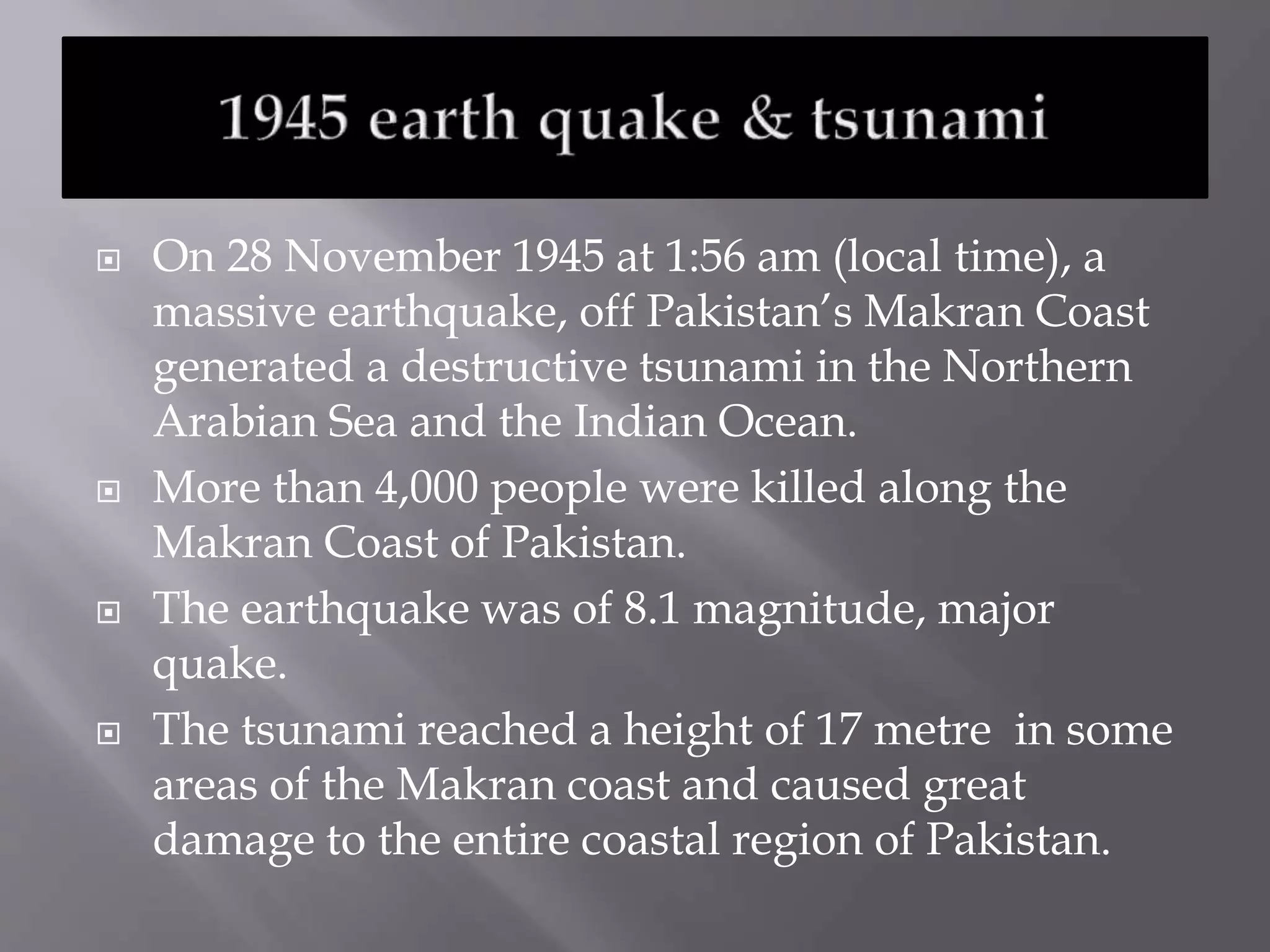 Natural disasters of pakistan | PPTX