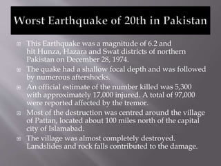 Natural disasters of pakistan | PPTX
