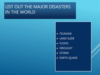 NATURAL CALAMITIES | PPTX