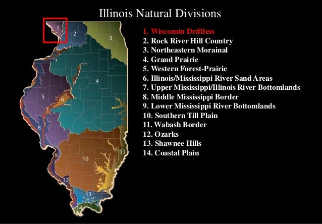 Natural divisions of illinois