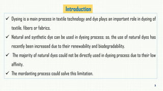 Natural dye(Madder,Cochineal,Lac and Fustic dye) | PDF