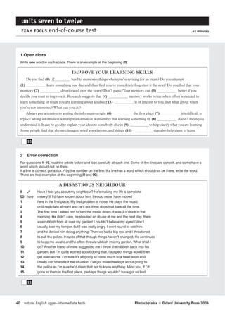Natural english test booklet | PDF