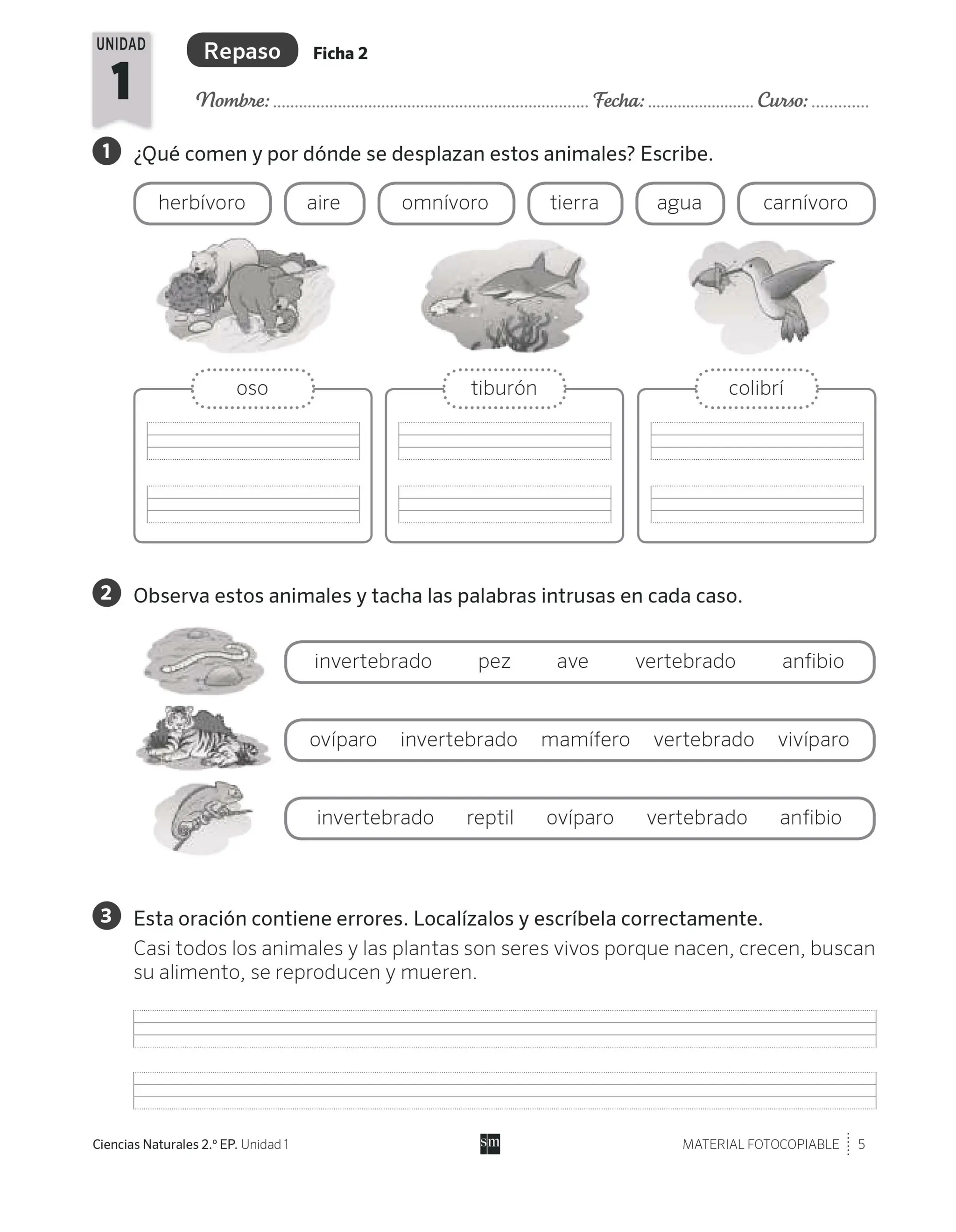Repaso y refuerzo - Ciencias Naturales - 2º primaria - SM Mas Sabia ...