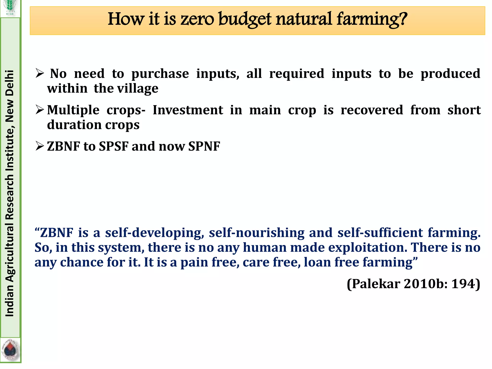 Natural Farming- Zero Budget Natural Farming | PPT