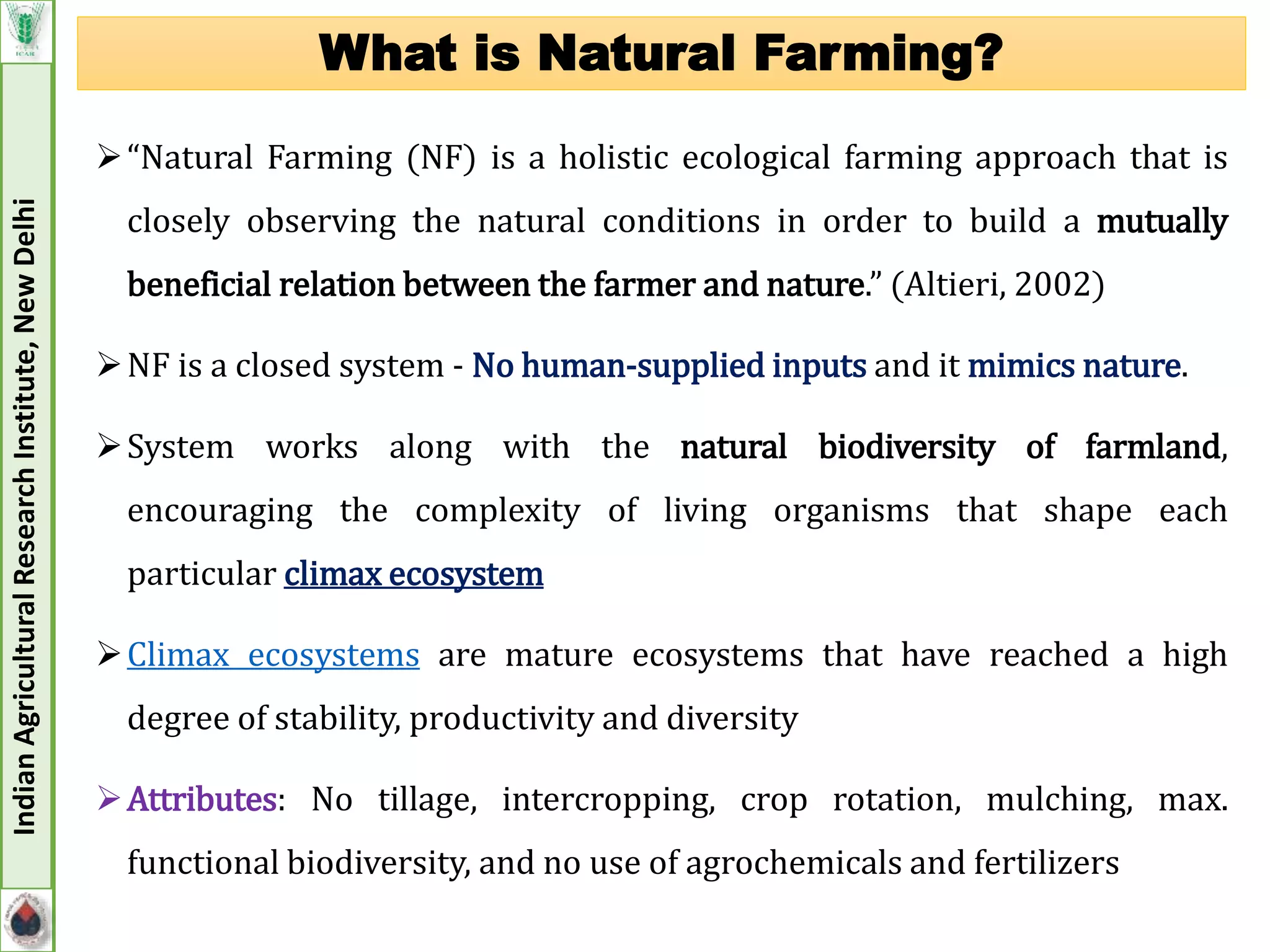 Natural Farming- Zero Budget Natural Farming | PPT
