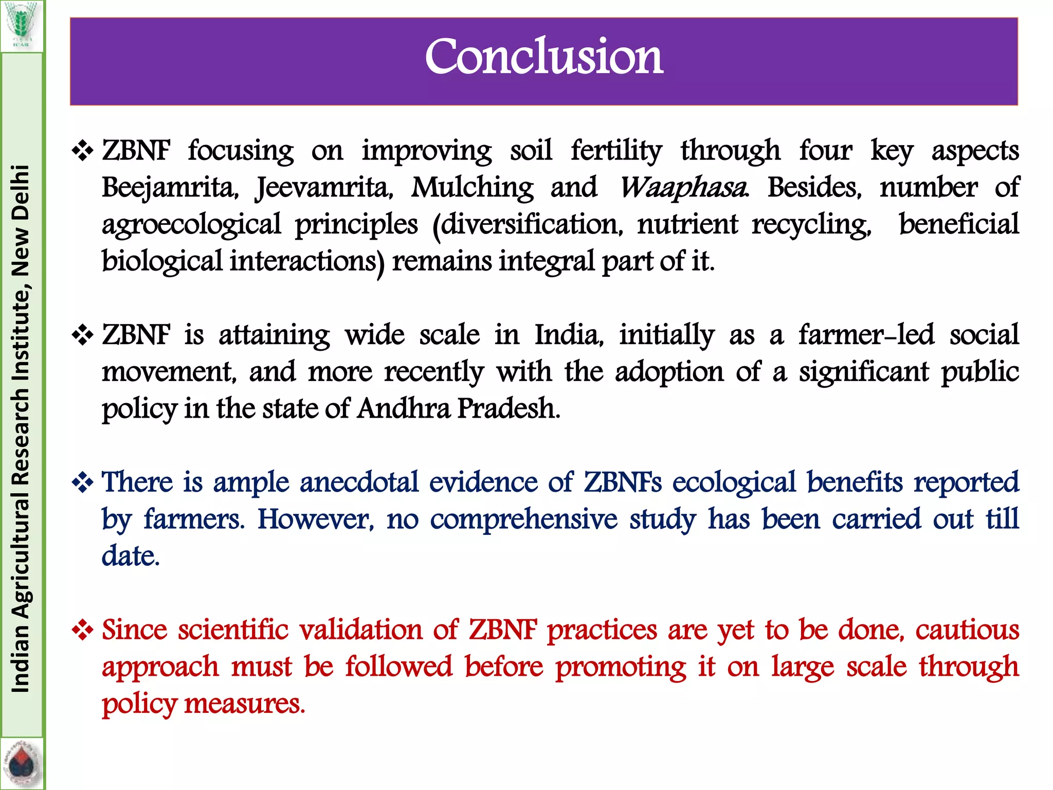 Natural Farming- Zero Budget Natural Farming | PPT