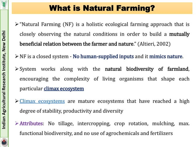 Natural Farming- Zero Budget Natural Farming | PPT | Agriculture ...