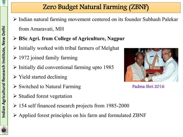 Natural Farming- Zero Budget Natural Farming | PPT | Agriculture ...