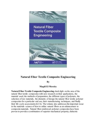 Natural fiber textile composite engineering | PDF