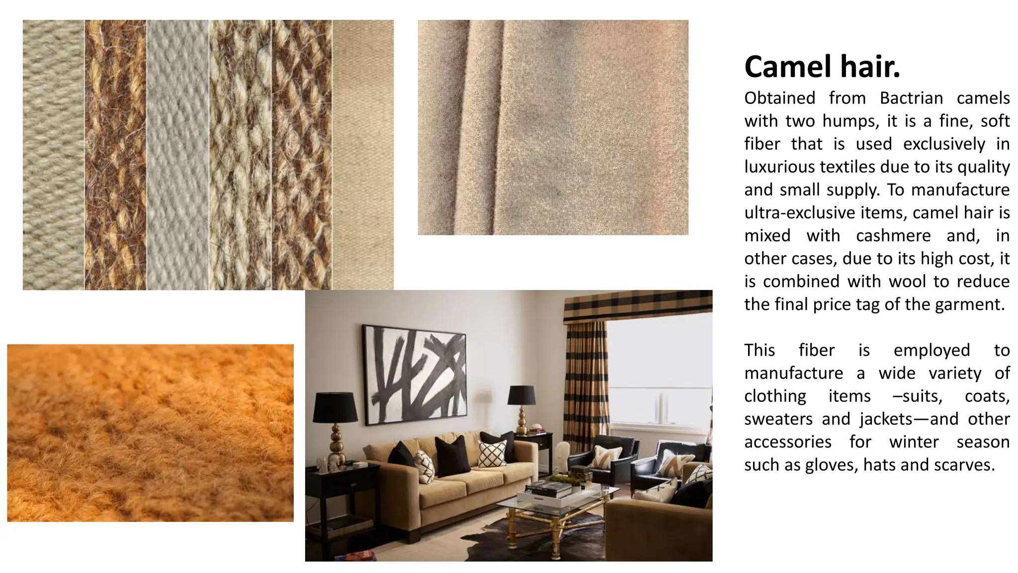 Natural Fibres in interiors use of clothing textiles | PPTX