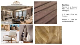Natural Fibres in interiors use of clothing textiles | PPTX