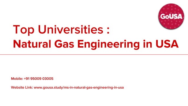 Natural Gas Engineering in USA | PPT